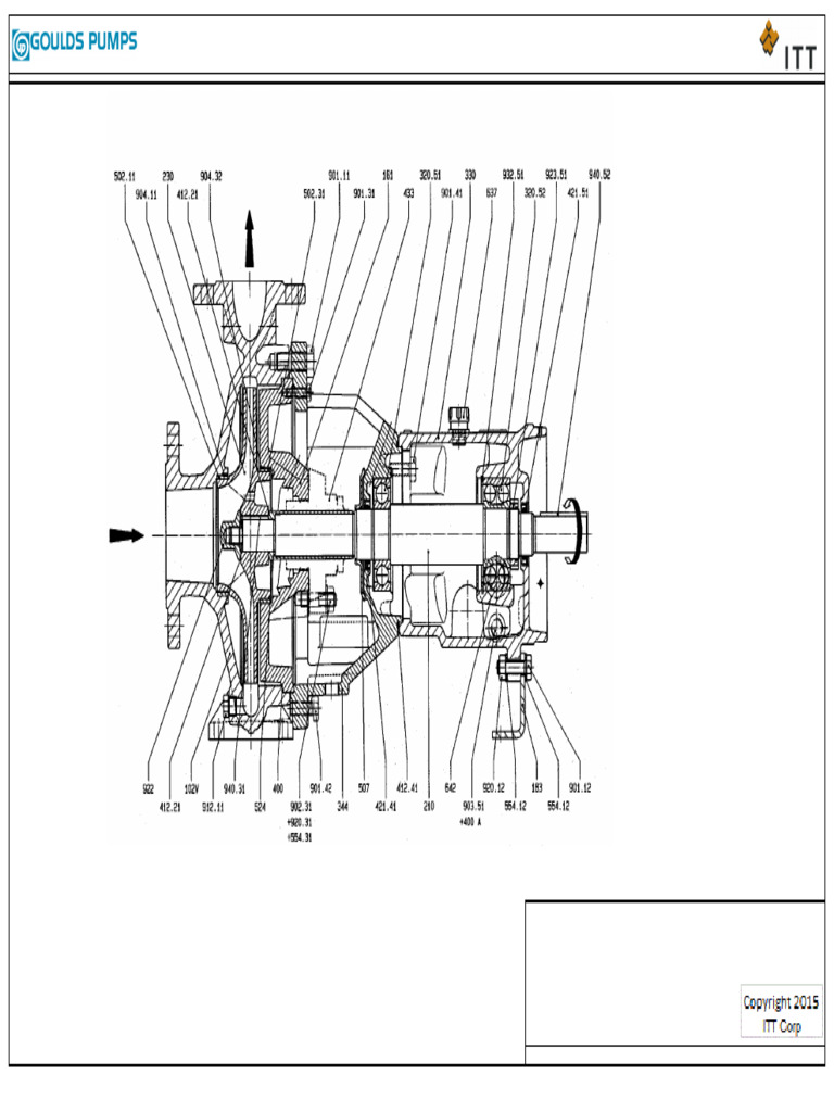 Truck Loading Pump Cross Section Drawing | PDF | Pump | Bearing ...