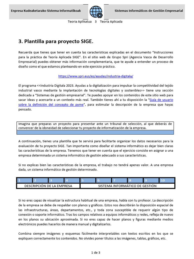 Plantilla Sistema SIGE | PDF | Informática | Business