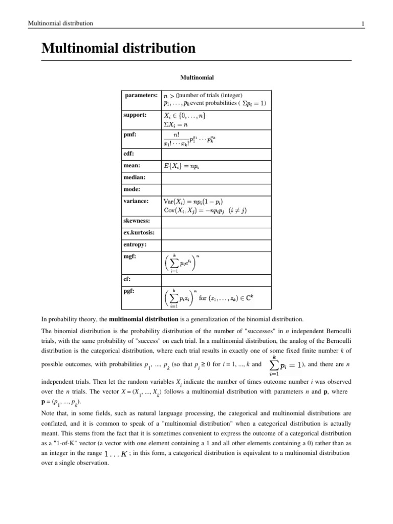 Multinomijalna Raspodela | PDF | Measure Theory | Statistics