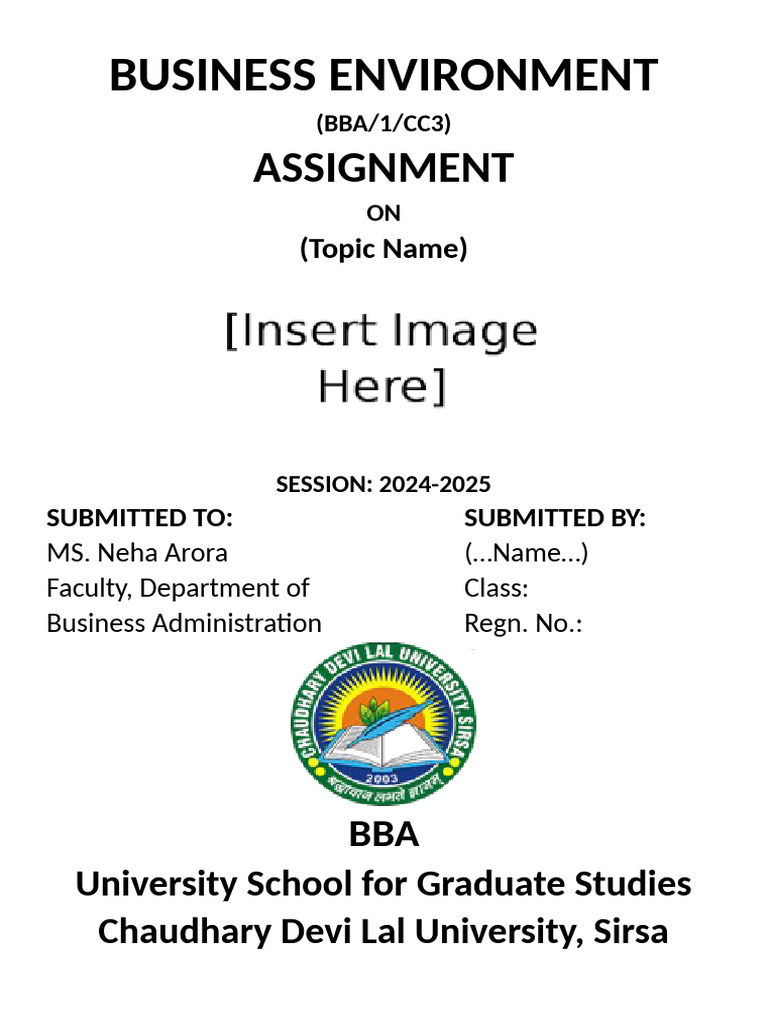 Business Environment Assignment BBA 2024-25 | PDF