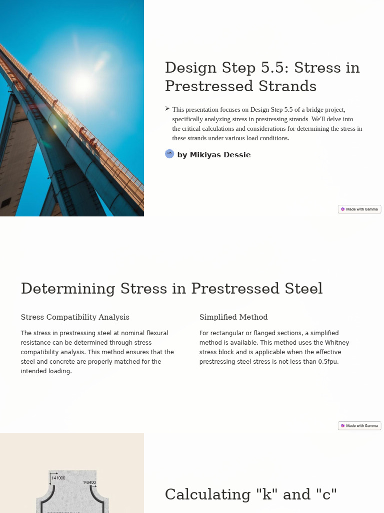 Design Step 5 1 Stress in Prestressed Strands | PDF | Stress (Mechanics ...