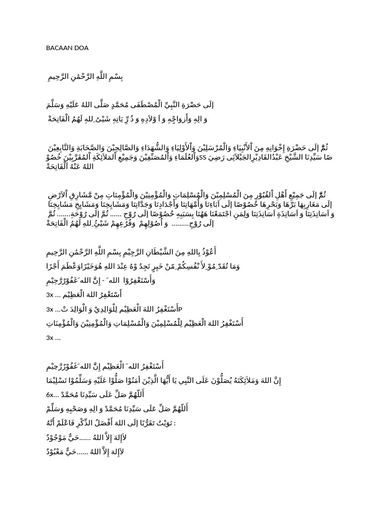 Bacaan Tahlil - Copy | PDF