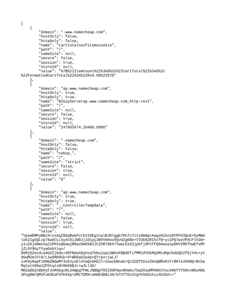 namecheap cookie | PDF | Sql | Databases