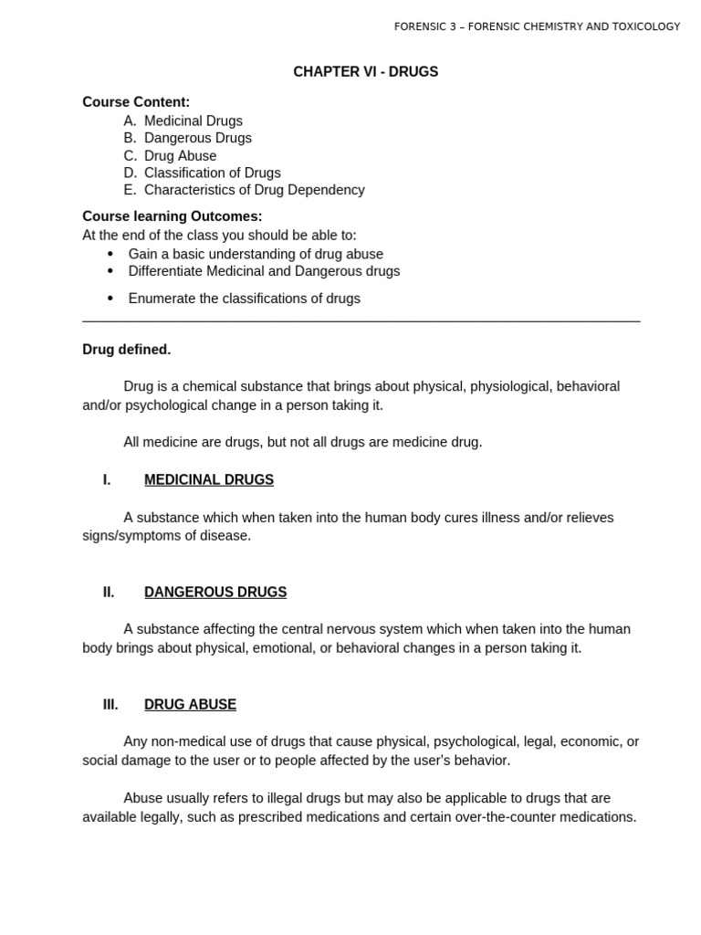 CHAPTER 6 MODULE ACTIVITY 1 and 2 FORENSIC | PDF | Drugs | Narcotic