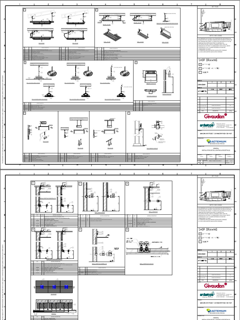 1A-00-005-01 Installation Detail Lighting & Receptacle Sheet 1&2 | PDF ...