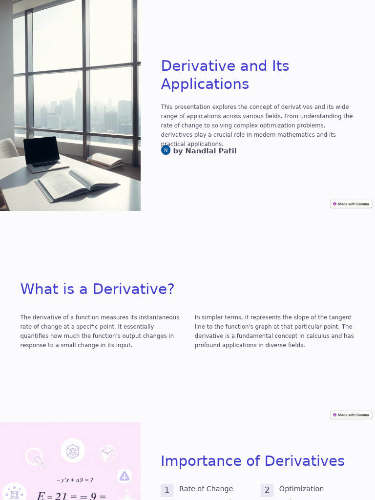 Understanding Derivatives and Applications | PDF | Derivative ...