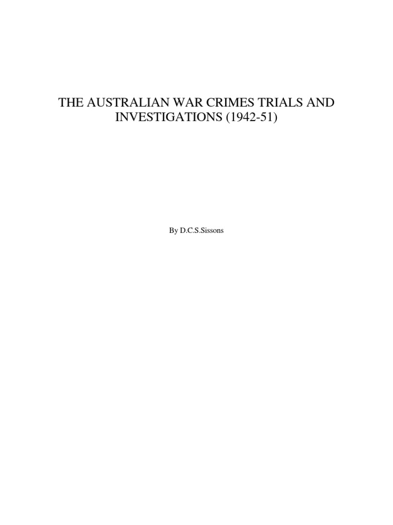 Australian War Crimes Trials (1942-51) | PDF | Evidence (Law) | Prosecutor