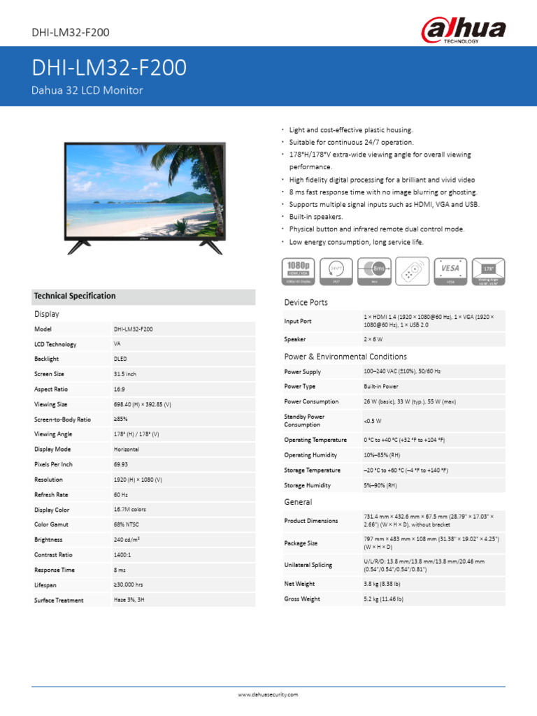 DHI-LM32-F200 S0 Datasheet 20250107 | PDF | Electrical Engineering ...