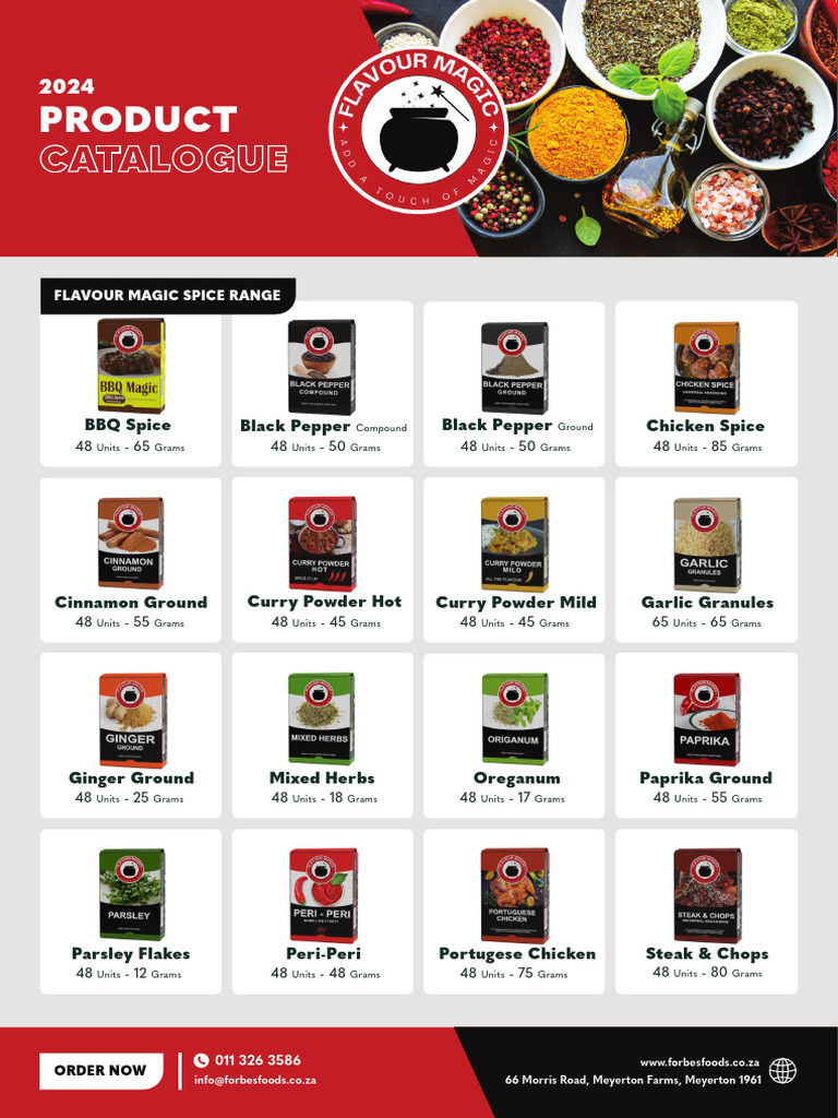 2024 Flavour Magic Spice Catalogue | PDF | Curry | Herbs And Spices