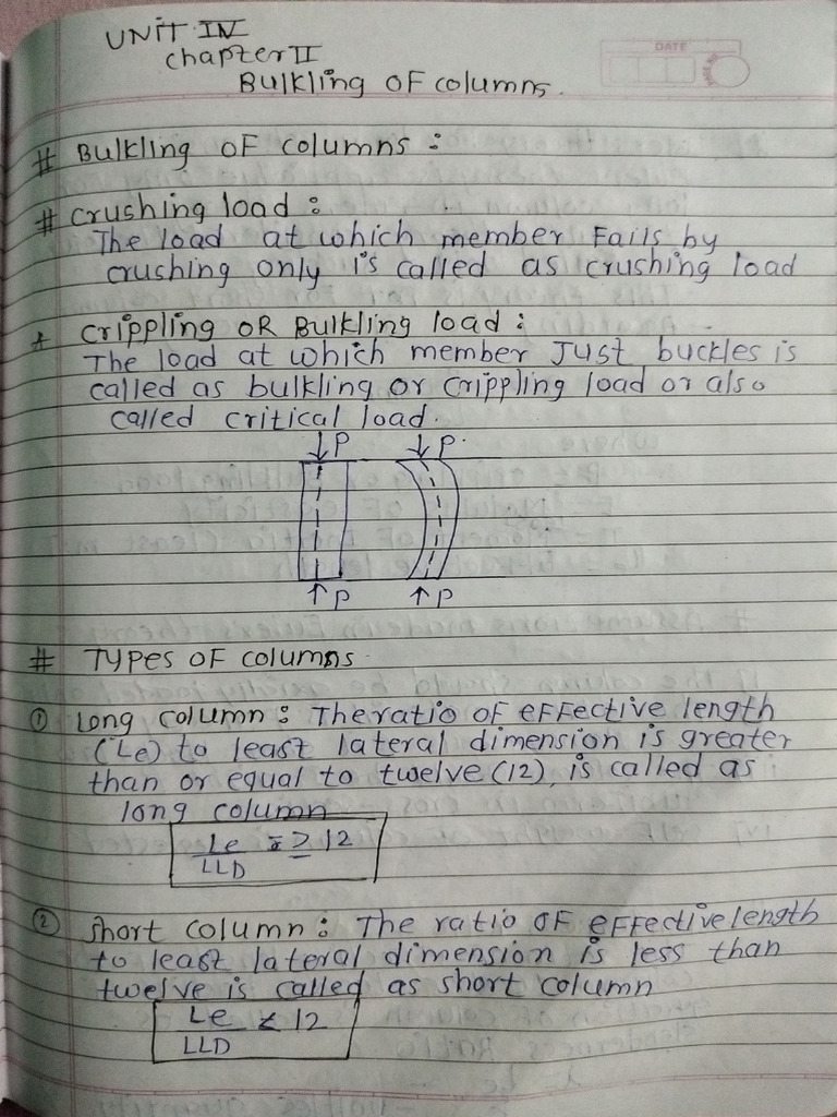 Buckling of Column | PDF
