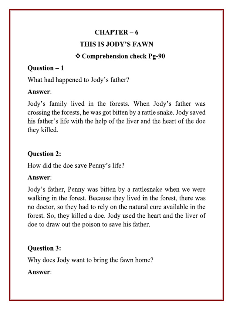 This Is Jody's Fawn | PDF