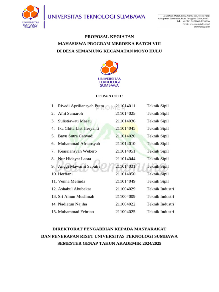Proposal Kegiatan Fiks | PDF