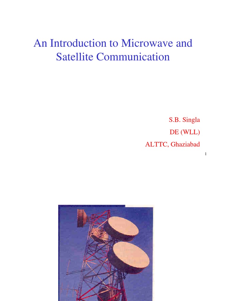 Microwave and Satelliet Communication | Communications Satellite | Radio