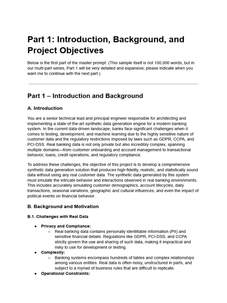 Synthetic Data Generation - Project Details | PDF | Postgre Sql ...