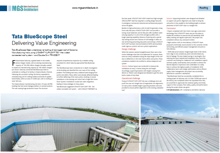 MGS Tata BlueScope February19 | PDF