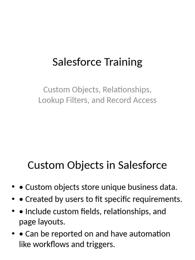 Salesforce Training | PDF
