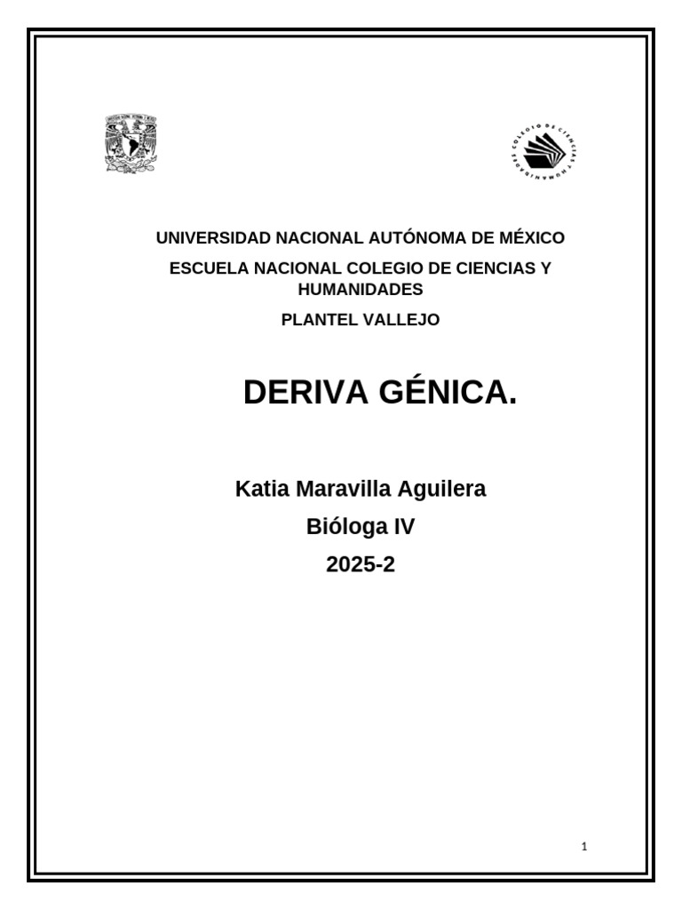 Deriva genica | PDF | Evolución | Seleccion natural