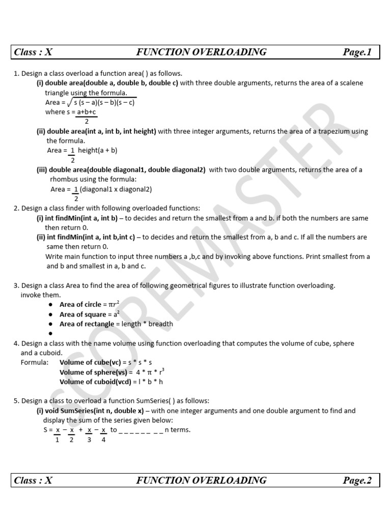 Method Overloading | PDF | Area | Mathematics