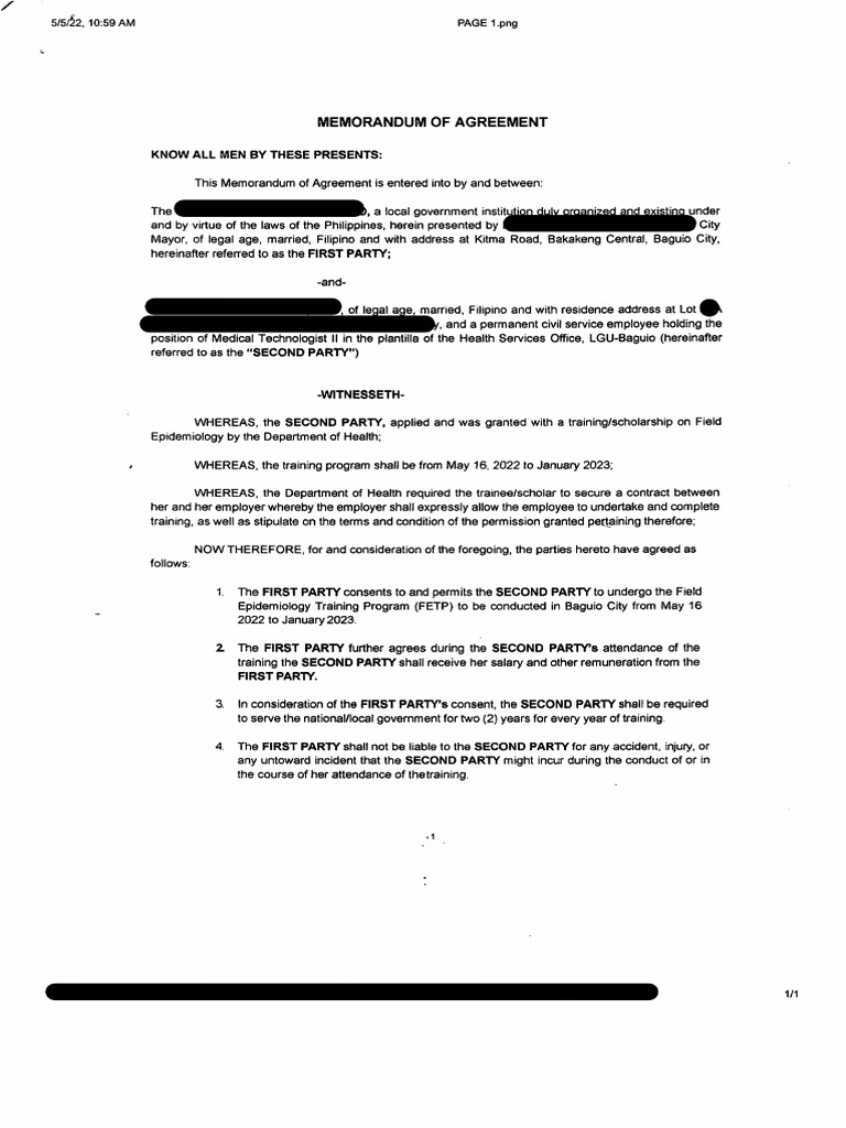 Sample MOA LGU ESU | PDF