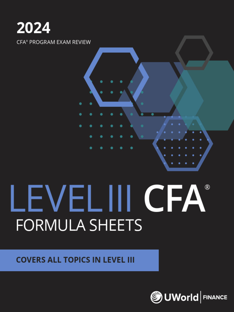 Cfa 2024 Level 3 Formula Sheet (1) | PDF | Gross Domestic Product | Economies