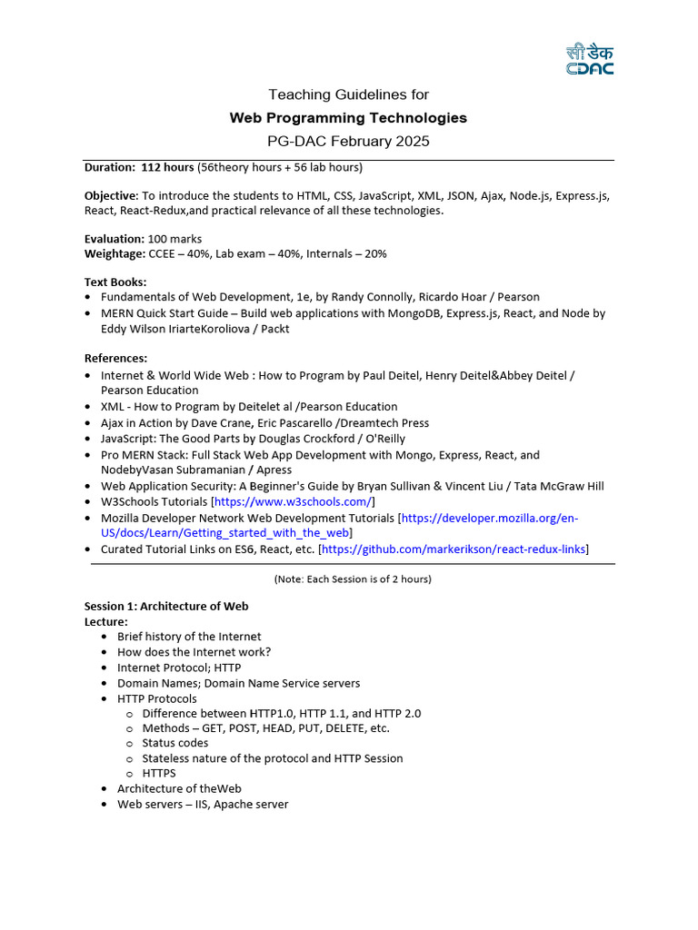 dac syllabus | PDF | J Query | Html Element dac syllabus | PDF | J Query | Html Element