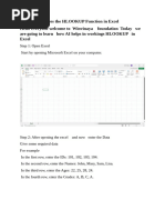 HLOOKUP Formula Practice in Excel | PDF
