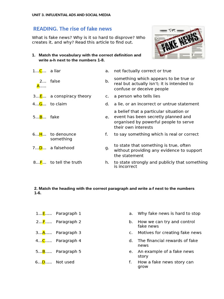 SESSION 2. READING - The Rise of Fake News | PDF | Truth | Human ...