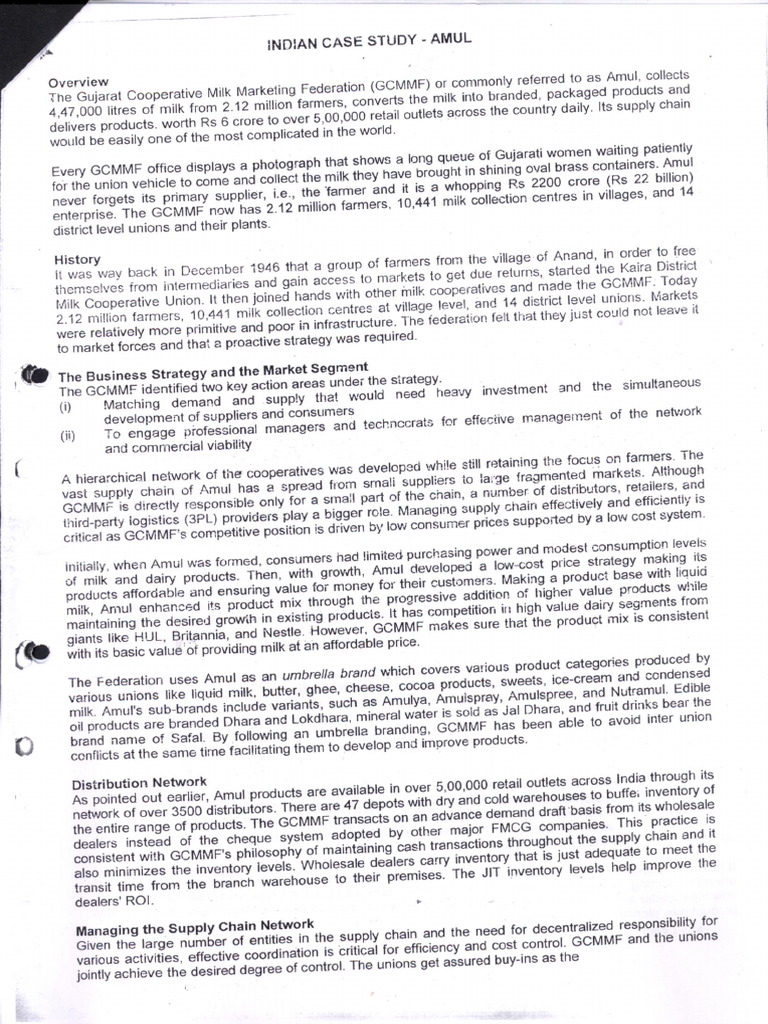 Case Study - Amul | PDF | Dairy | Dairy Products