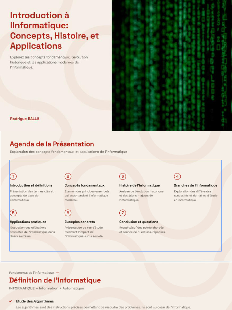 Introduction à l'informtique | PDF
