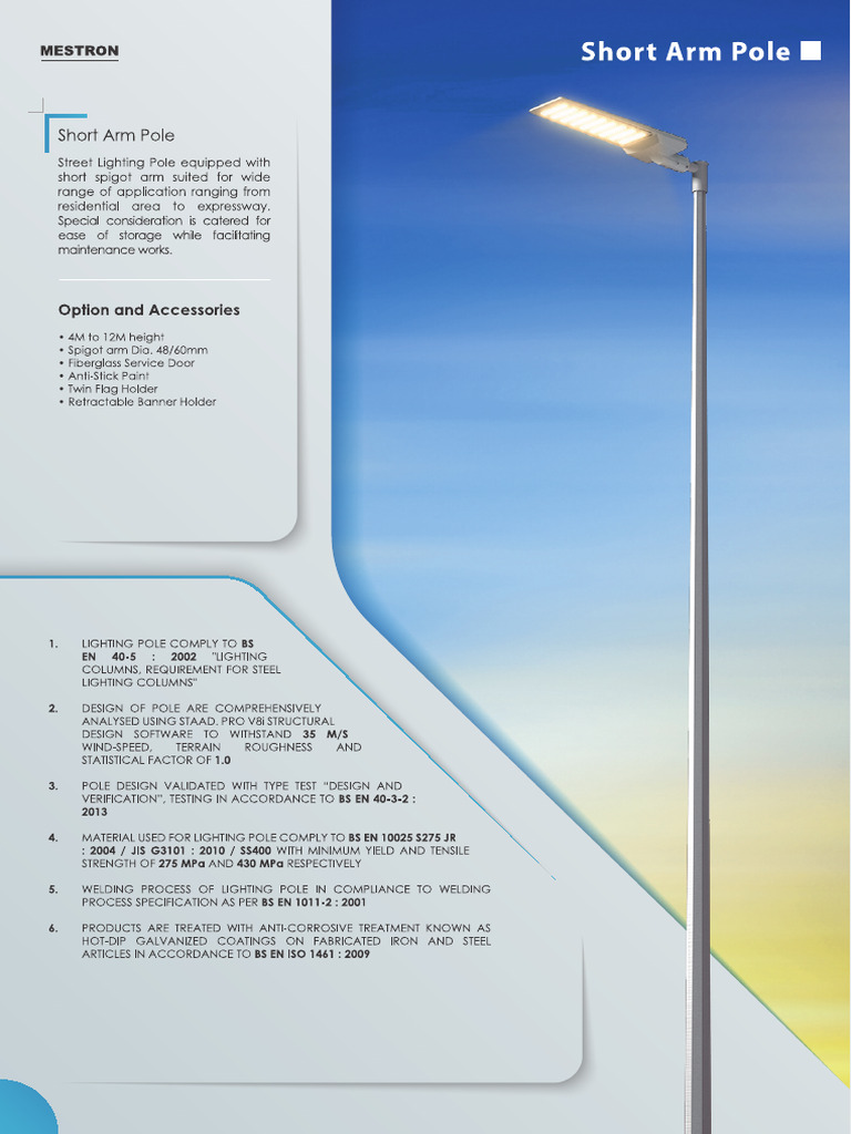 MESTRON - Octagonal Street Lighting Pole | PDF