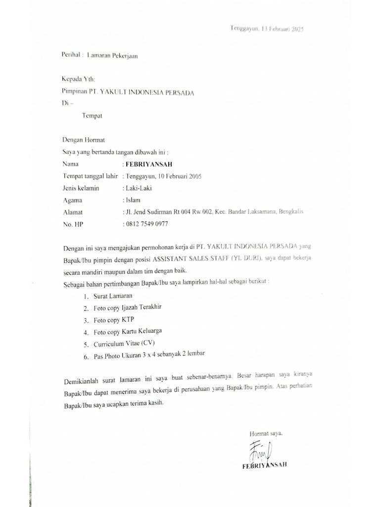 CV Dan Lamaran | PDF