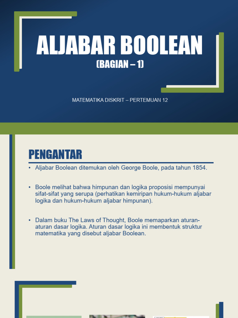 Pengenalan Aljabar Boolean dan Fungsinya | PDF