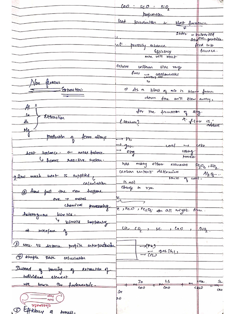 Non-Ferrous Extraction Notes | PDF