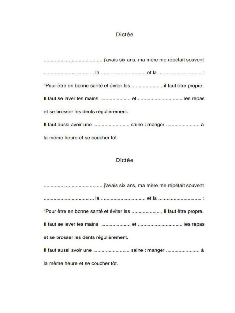 Dictée | PDF