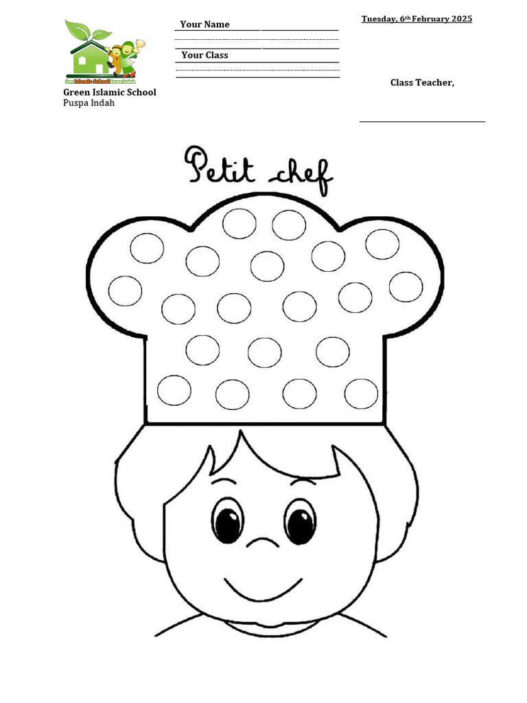 Worksheet-Smt 2-Week 5-Art Coloring Chef | PDF