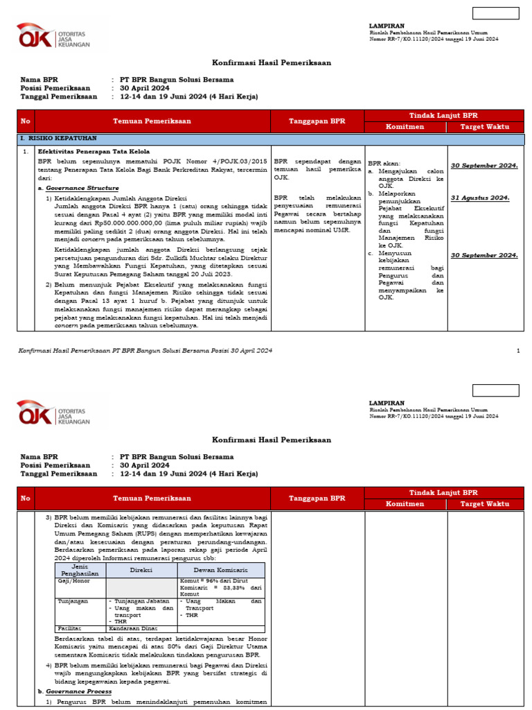 Matriks Exmeet BPR BSB Juni 2024 - Compile | PDF