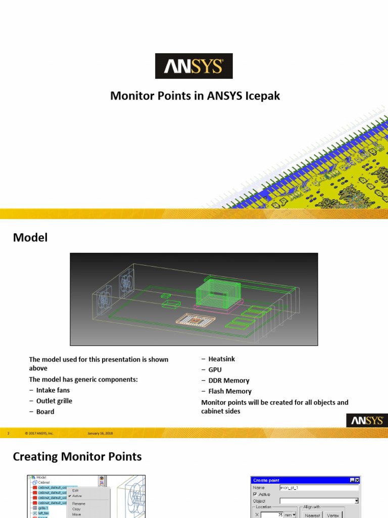 Monitor Points in ANSYS Icepak | PDF | Applied Mathematics