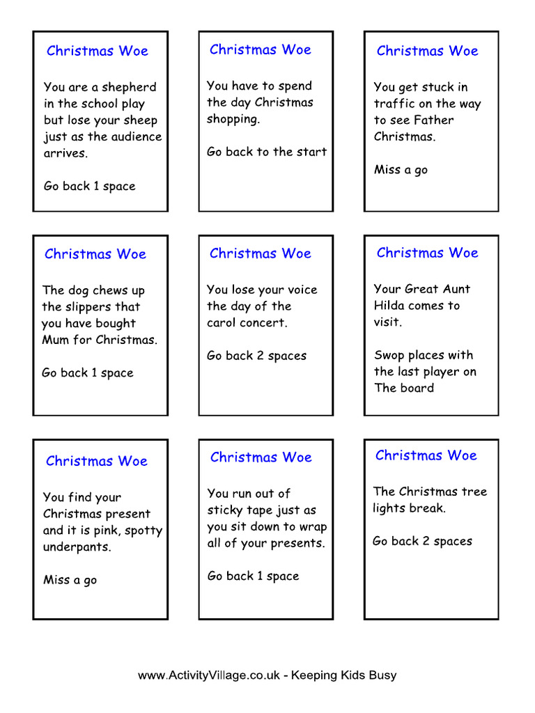 Christmas Tree Game Cards | PDF