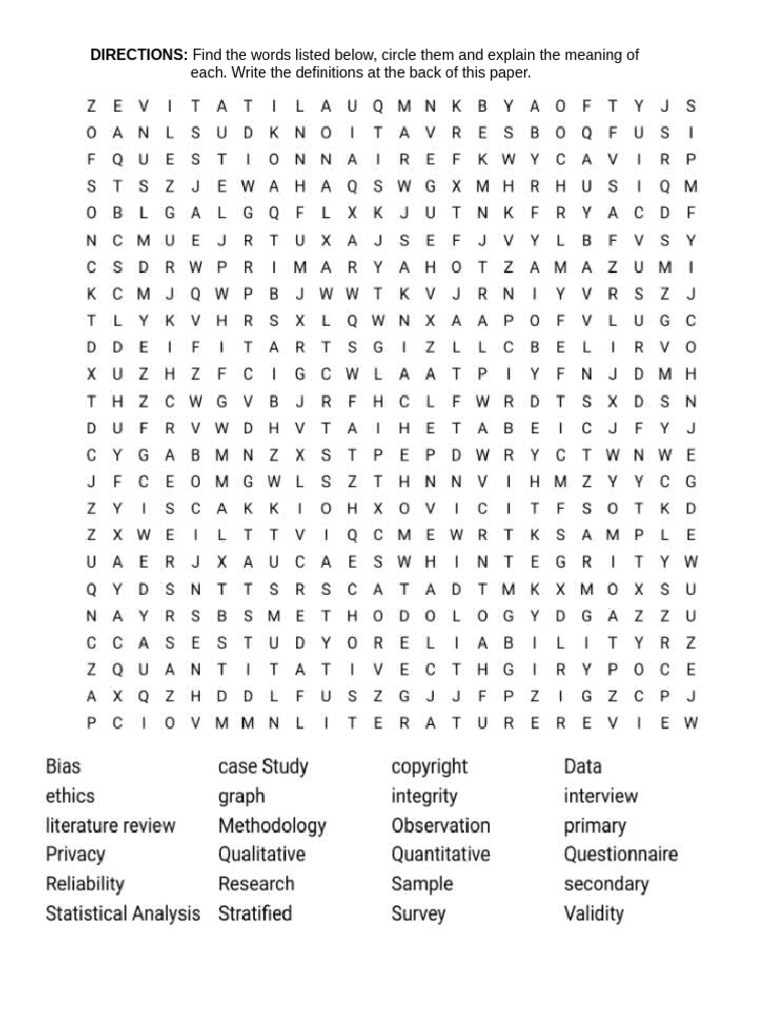 Vocabulary Word Definitions Exercise | PDF