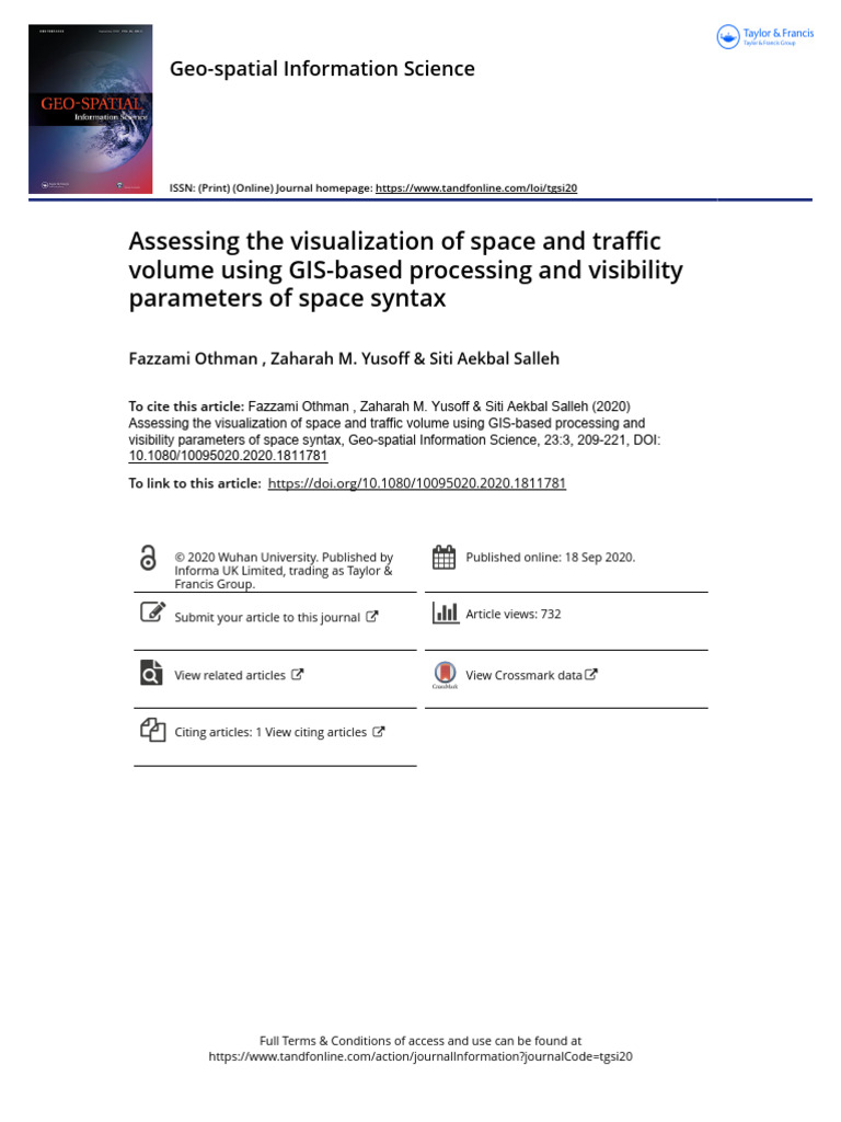 Assessing The Visualization of Space and Traffic Volume Using GIS-based ...