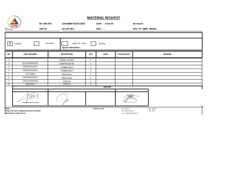 MR 134 Upm-Abbr All SKT 80 S | PDF | Vehicle Technology | Vehicle Parts