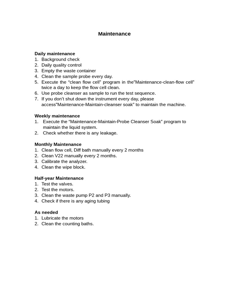 BC-5300 Maintenance | PDF | Valve