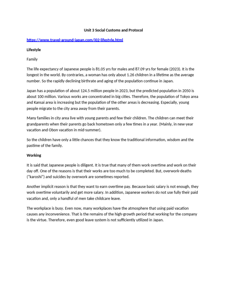 Unit-3-Social-Customs-and-Protocol | PDF | Sushi | Japanese Cuisine