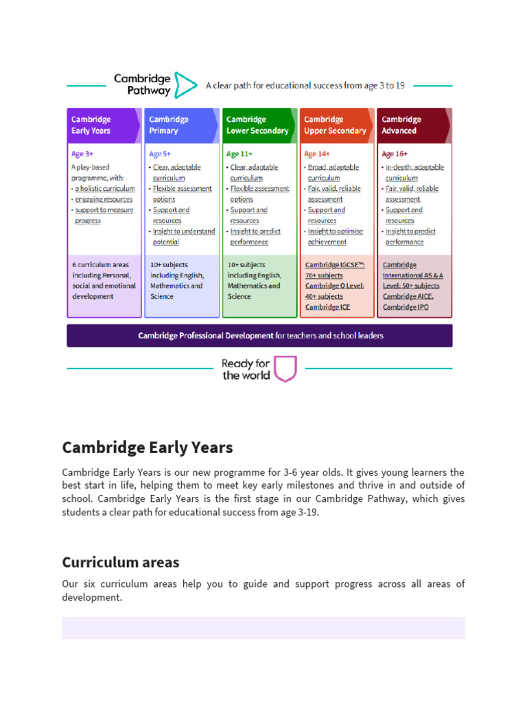 Cambridge Early Years | PDF | Science