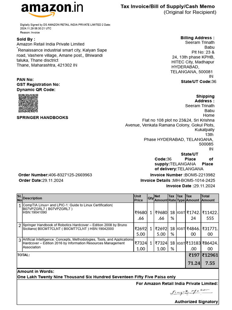 Robotics and Linux refernce_Invoice Software note books bill | PDF | Invoice | Payments