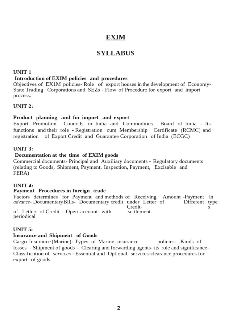 EXIM Policy and Procedures Guide | PDF | Exports | Customs
