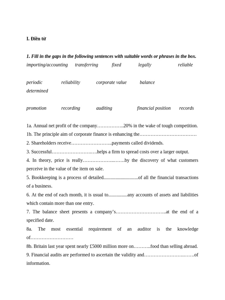 Đề chẵn 1 tacn2 | PDF | Recession | Audit
