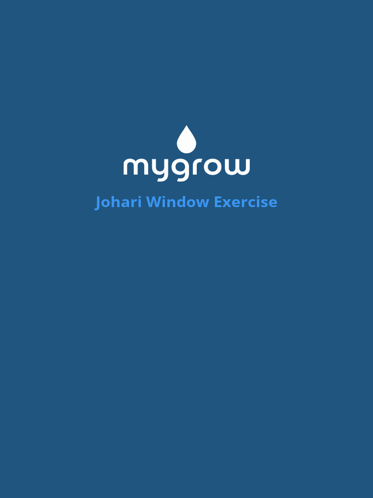 Johari Window Exercise - Instructions | PDF | Self Awareness | Social ...