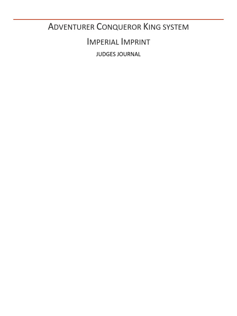 ACKS II Judges Journal v52 | PDF | Role Playing Games | Common Law