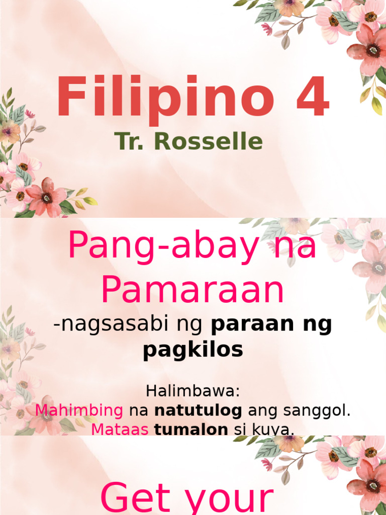 Dec 4 - Pang-Abay Na Pamaraan | PDF